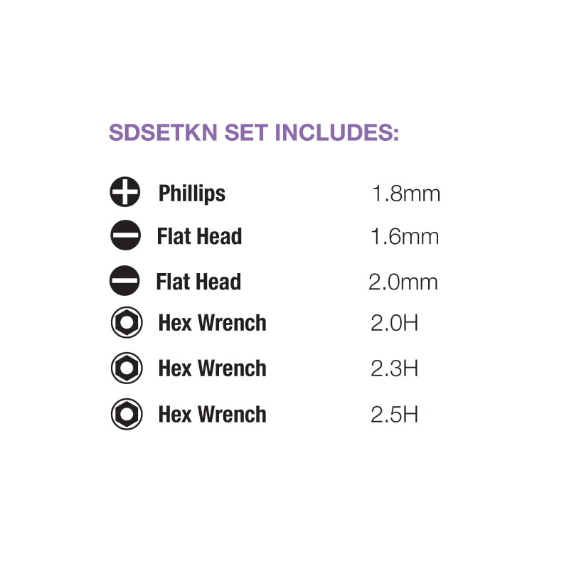 Compact Flip Screwdriver Set: Silver