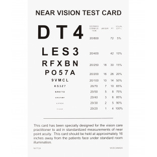 Optometric 40cm Or 16 Inch Near Vision Test Cards Logmar Ophthalmic ...